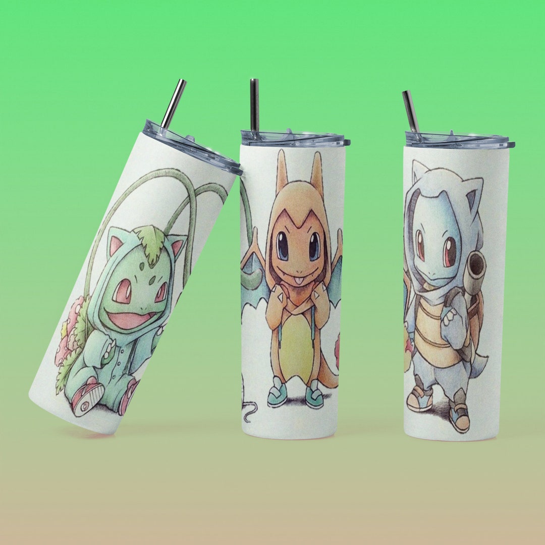 Pokemon- Charmander, Squirtle, Bulbasaur, 20 Oz Straight + 20oz Tapered ...