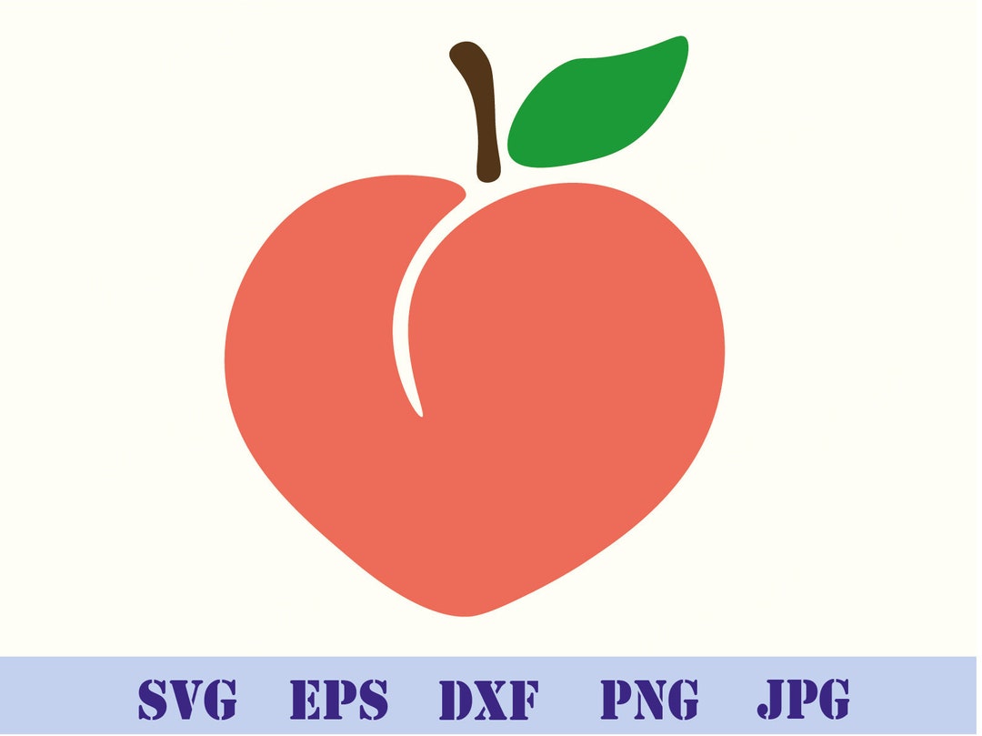 Peach Svg, Peach Fruit Svg, Peaches Clipart - Etsy