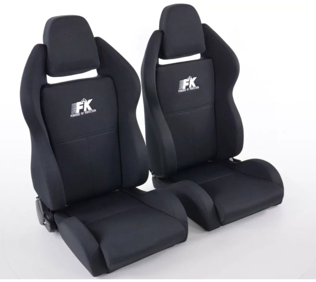 FK Pair Universal Reclining Bucket Sports Seats Race Black - Etsy