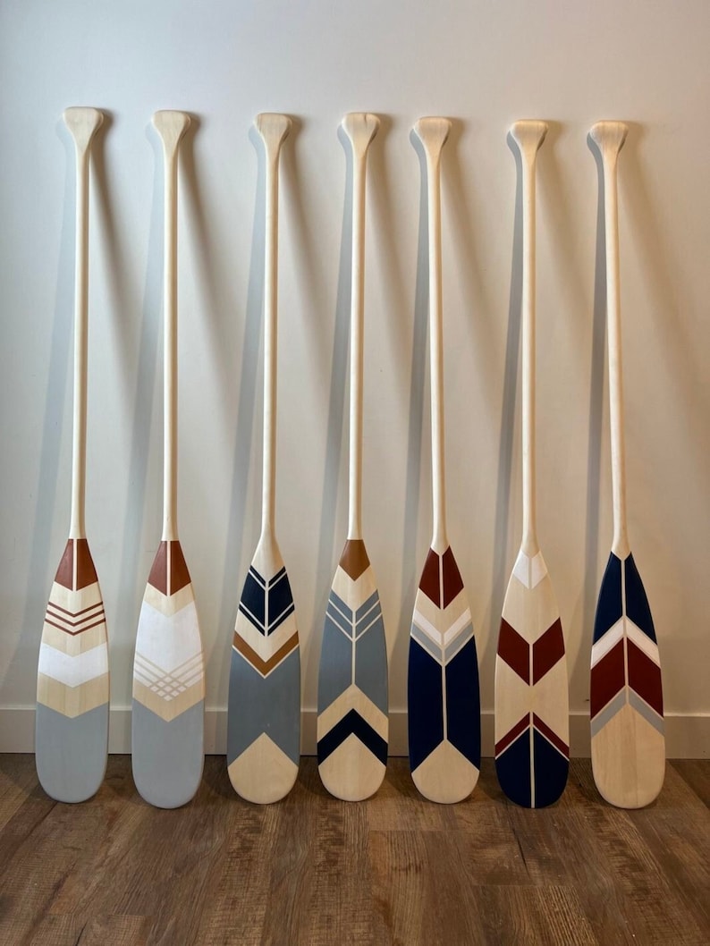 Hand Painted Decorative Canoe Paddles for Wall Decor, Lake House, Cabin ...