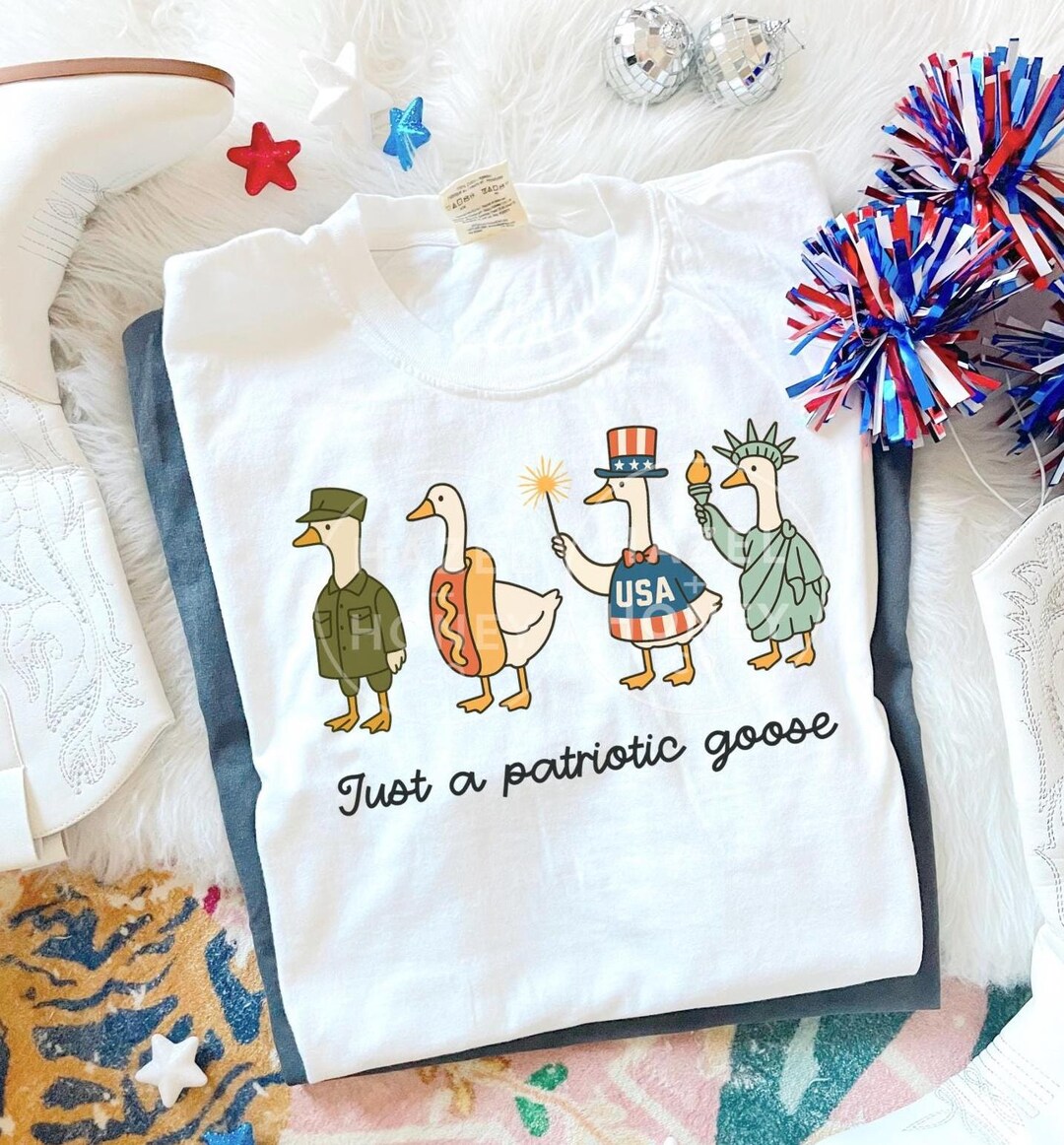 Patriotic Goose PNG | 4th of July Silly Goose Clipart | USA Goose ...