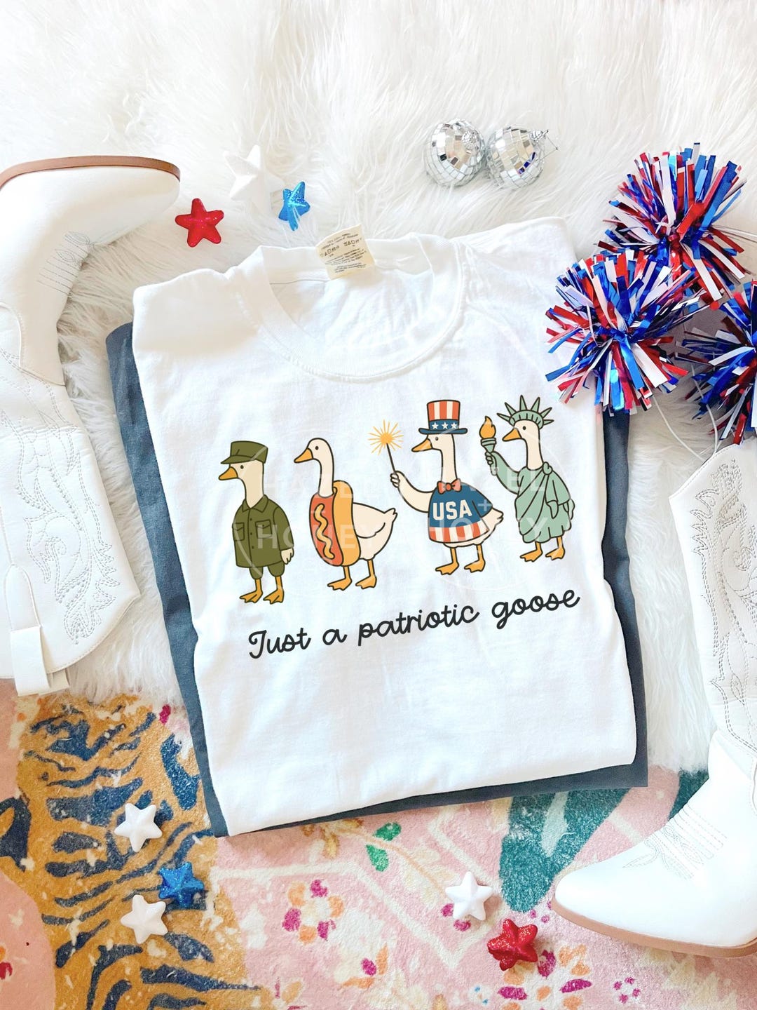 Patriotic Goose PNG/ USA Silly Goose Png/usa Goose/ American Goose Png ...