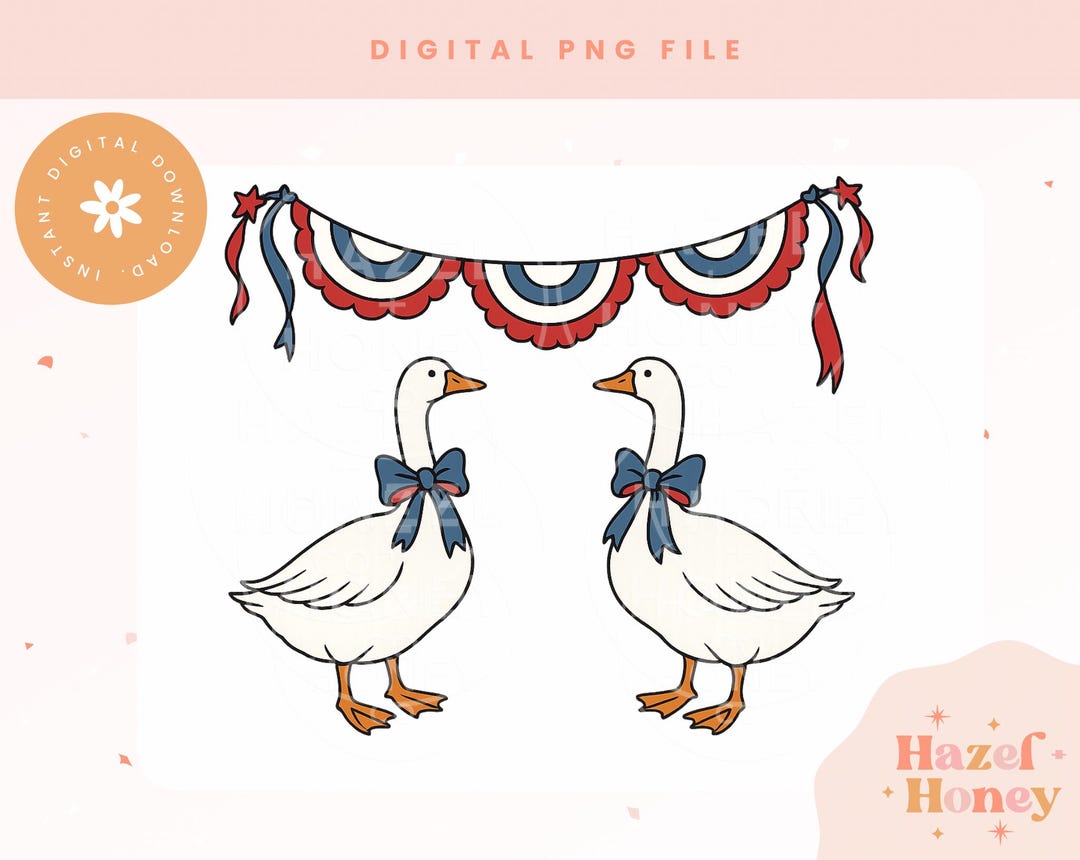 Patriotic Goose PNG | 4th of July Silly Goose Clipart | USA Goose ...