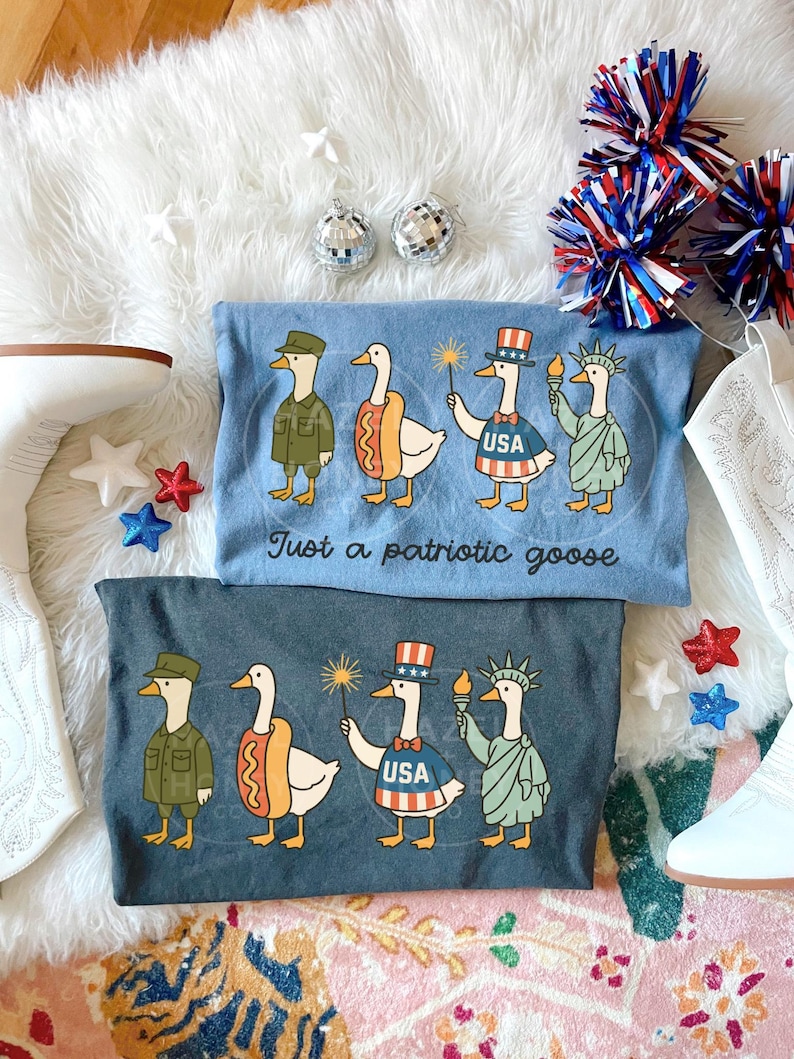 Patriotic Goose 4th of July PNG | USA Goose Clipart (digital Download ...