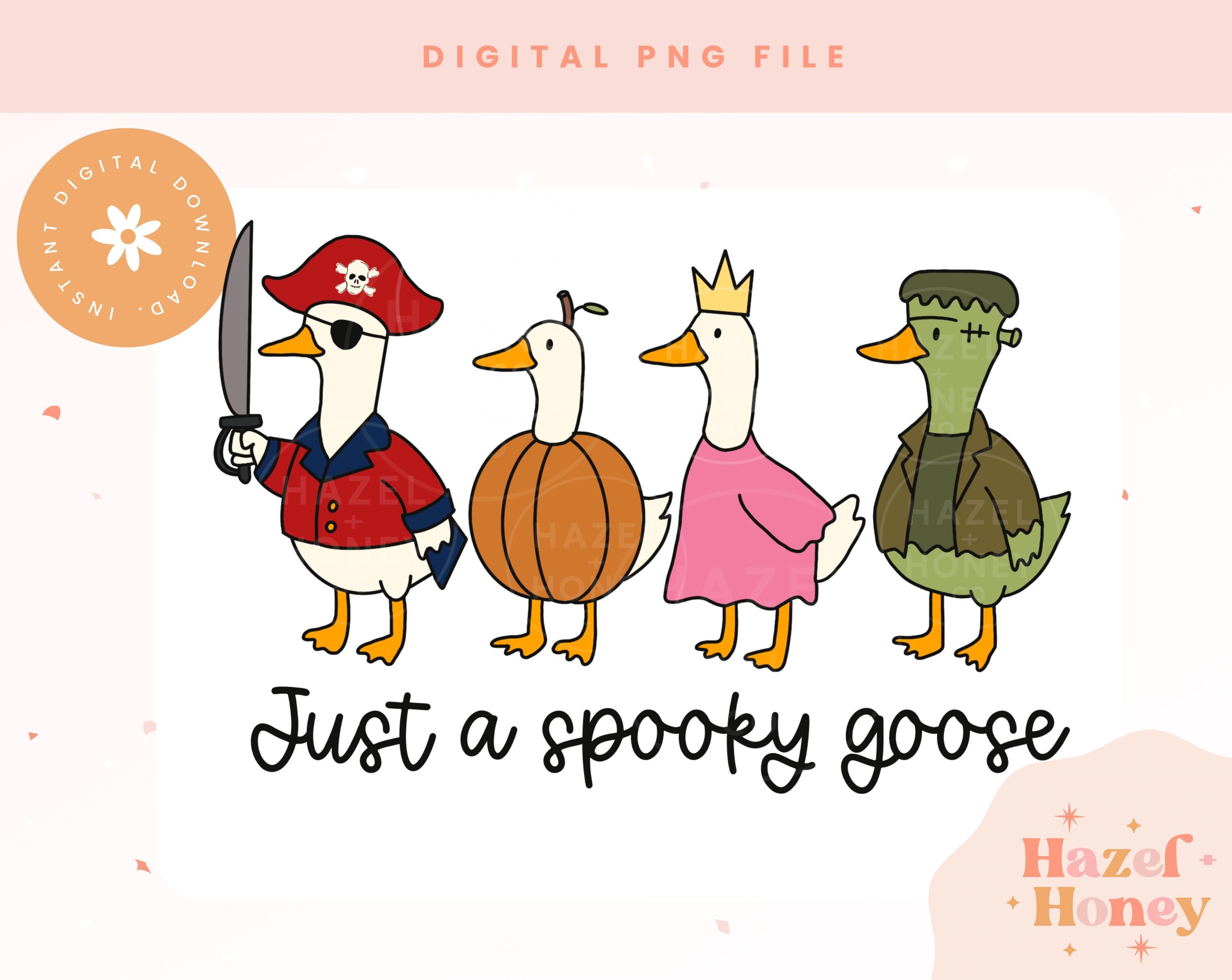 Spooky Goose PNG | Halloween Silly Goose Clipart | Pirate Goose ...