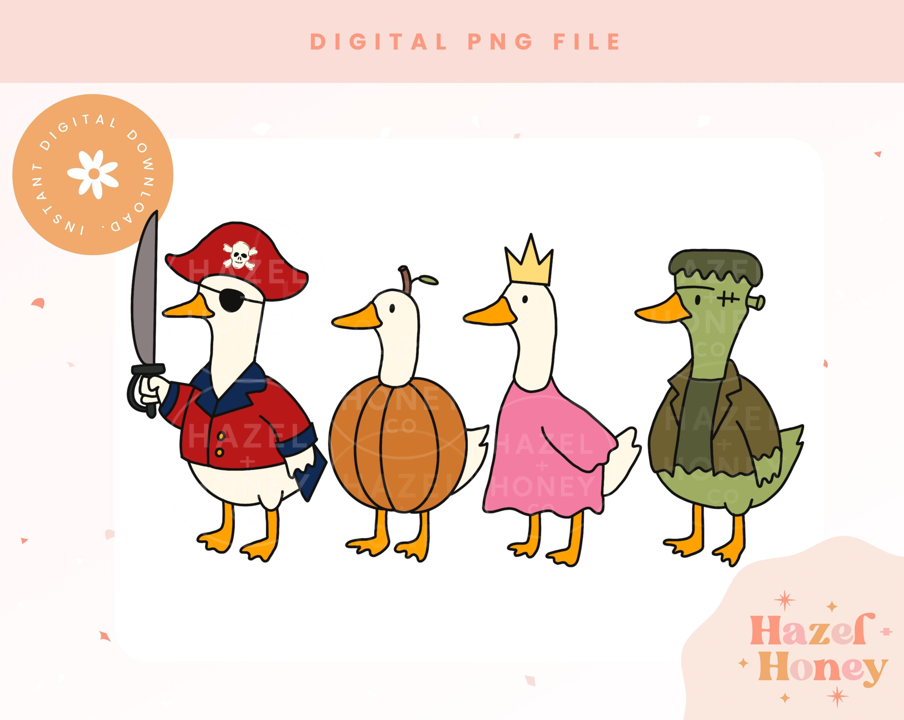 Spooky Goose PNG | Halloween Silly Goose Clipart | Pirate Goose ...