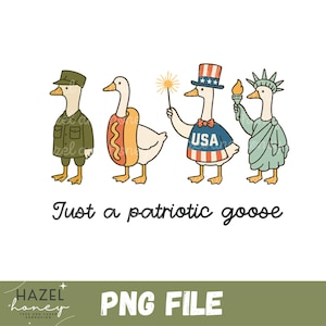 Patriotic Goose PNG | 4th of July Silly Goose Clipart | USA Goose ...