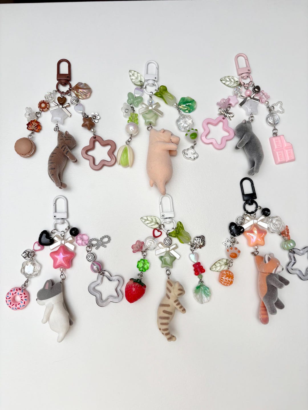 Sleepy Cat Keychains Sleepy Pet Keychains Cute Keychains - Etsy