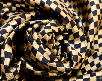 Silk Checkered Fabric - Etsy