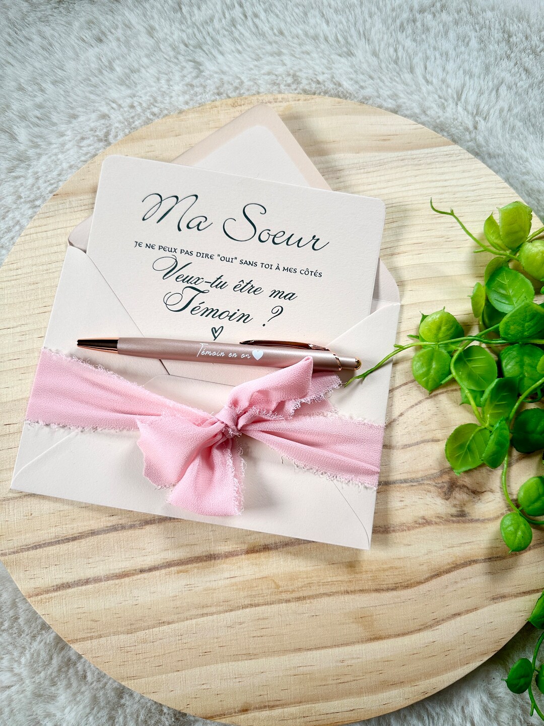 Wedding Witness Request With Personalized Pen Ribbon Card - Etsy