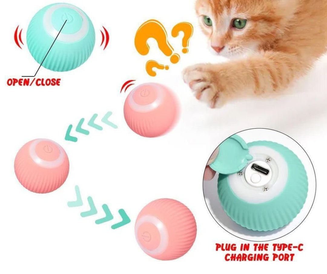 Cat Toy Smart Cat Toys Automatic Rolling Ball Electric Cat Toys ...