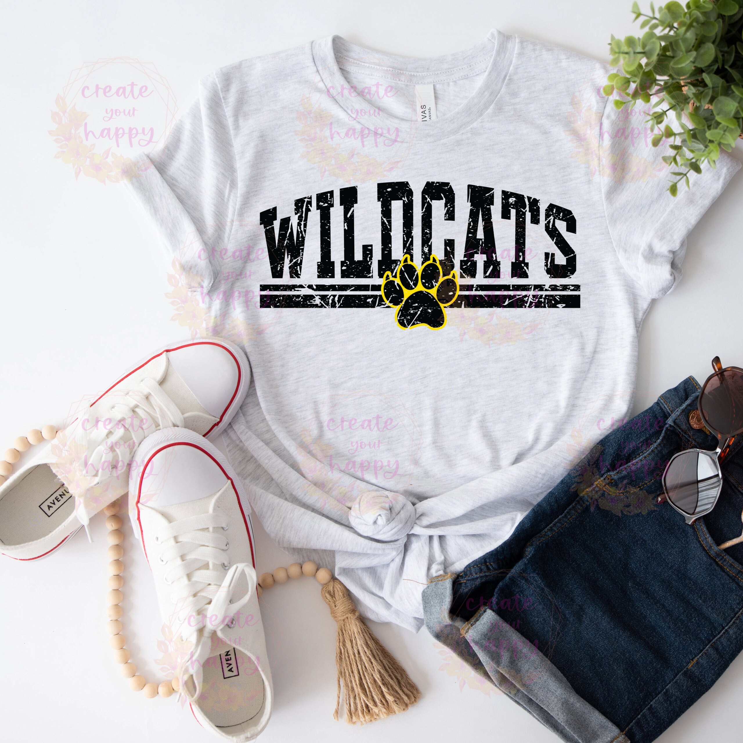 Wildcats Mascot PNG - Etsy