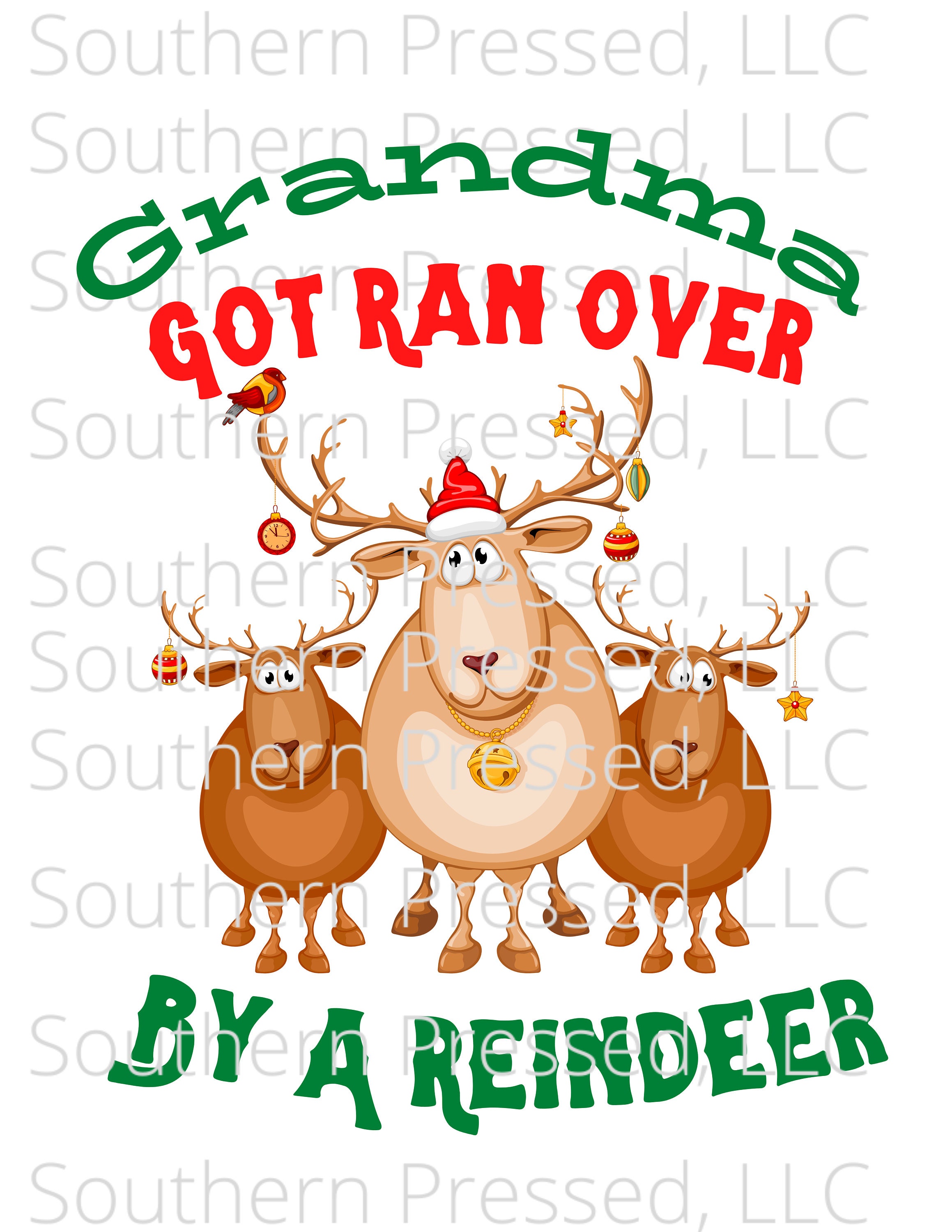 Grandma Got Ran Over By A Reindeer Png Digital Download Etsy