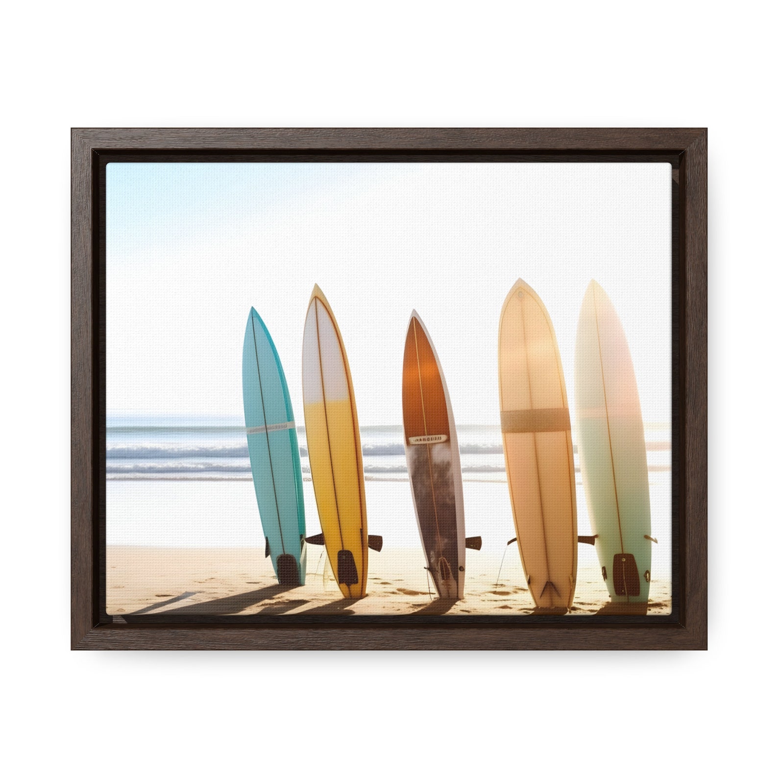 Surfboards on Beach | Coastal Wall Art | Nautical | Boho | California ...