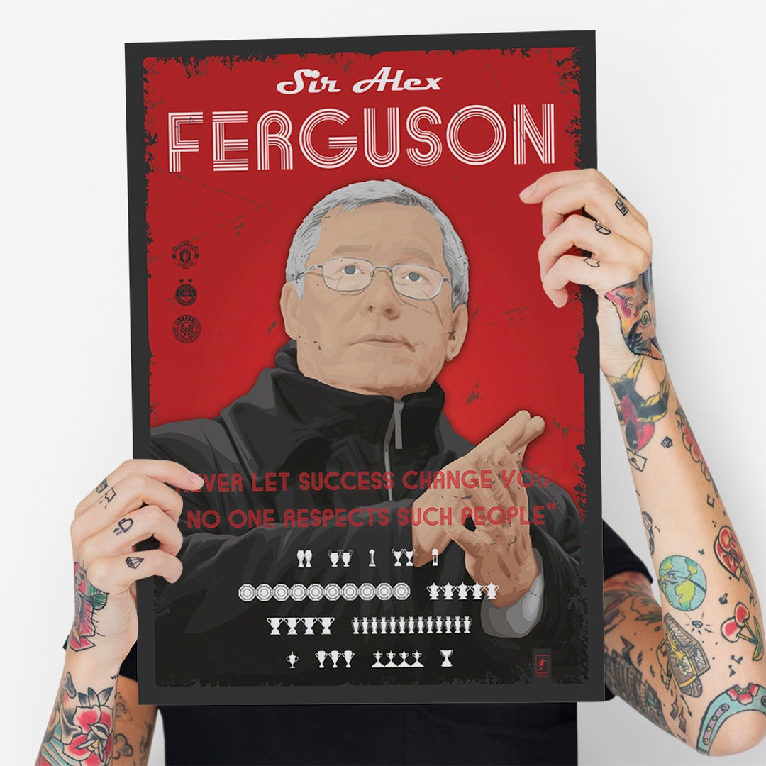 Retro Poster of Sir Alex Ferguson | Poster | Digital Download | Digital ...