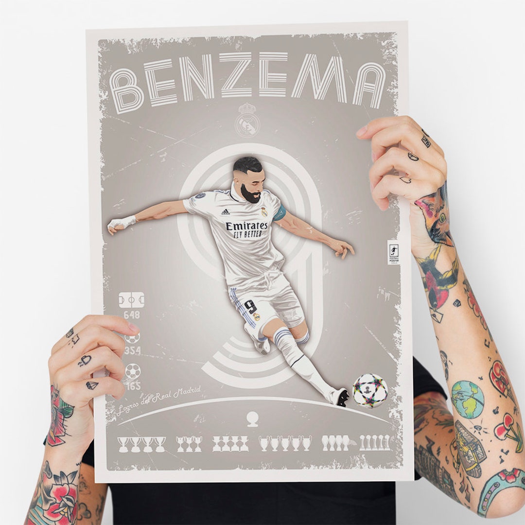 Retro Poster of Karim Benzema, Real Madrid | Poster | Digital Download ...
