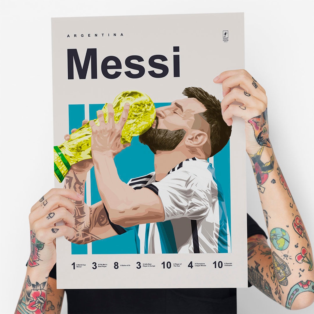 Retro Poster of Leo Messi, Argentina | Poster | Digital Download ...