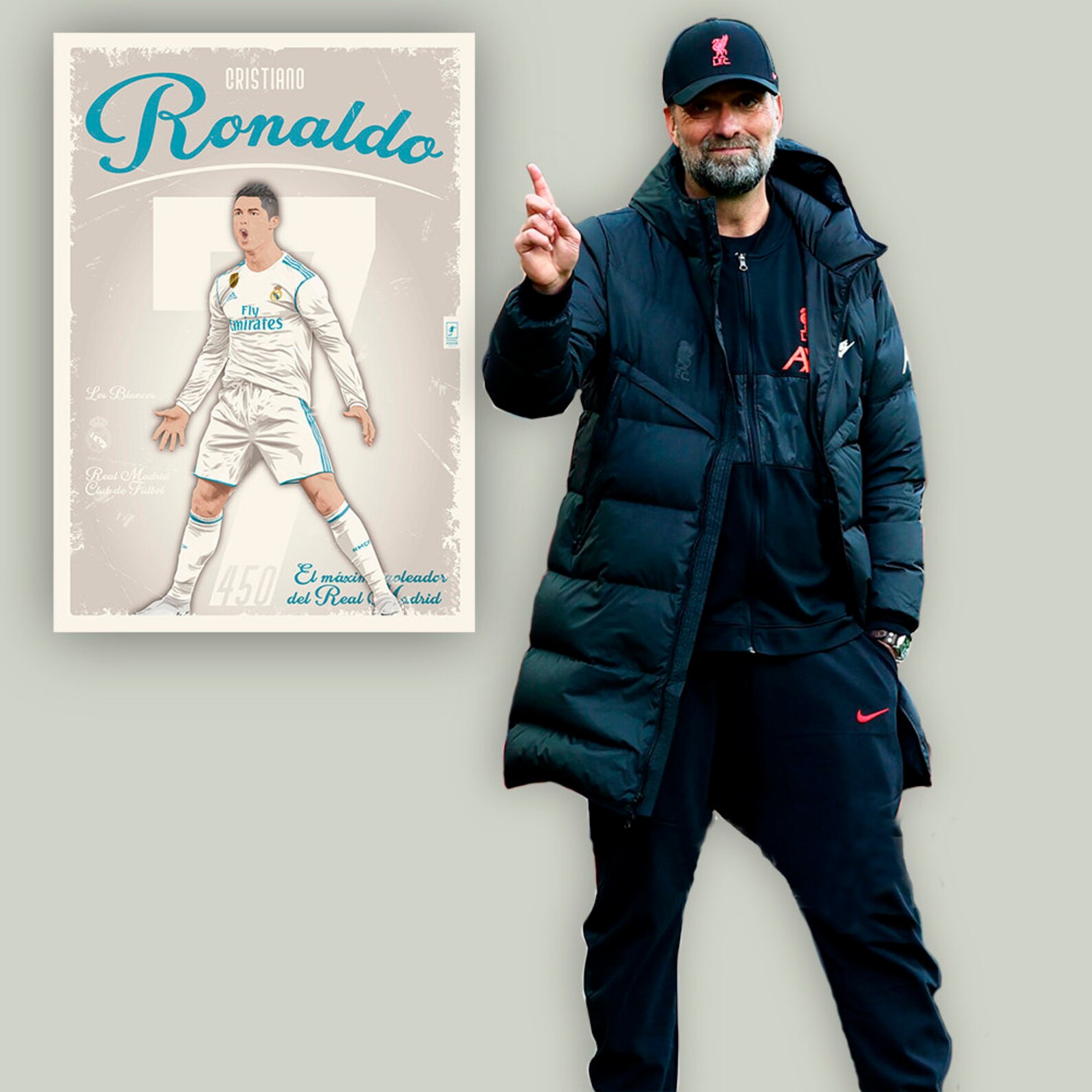 Retro Poster of Cristiano Ronaldo, Real Madrid Poster Digital Download ...