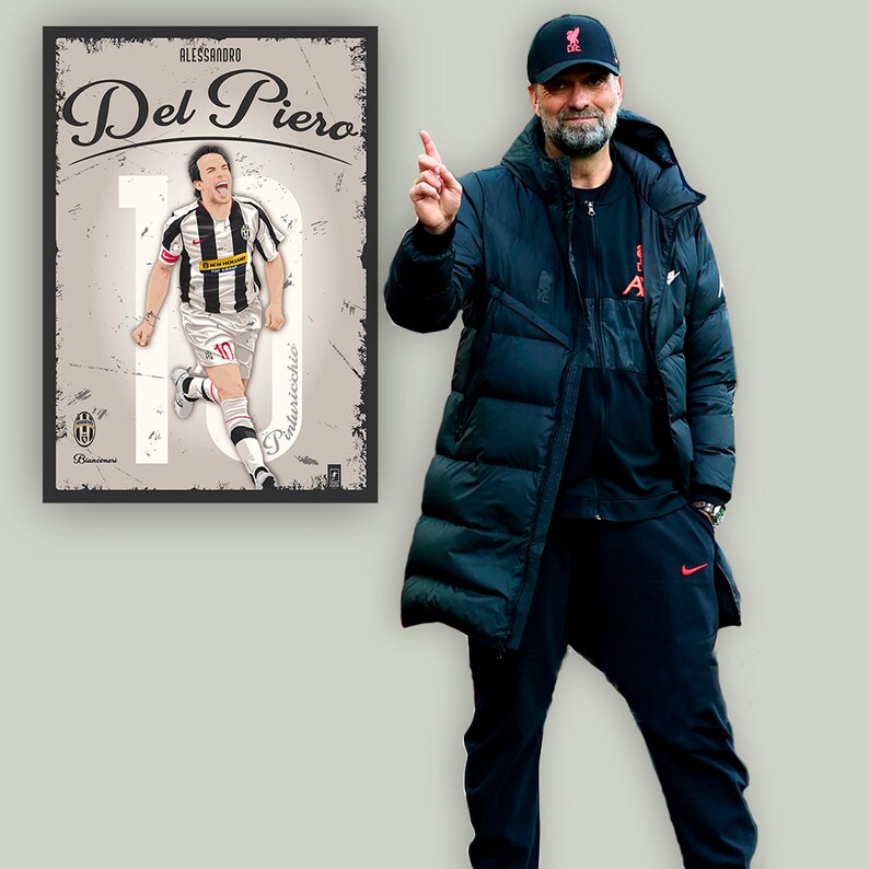 Retro Poster of Alessandro Del Piero, Juventus | Poster | Digital ...