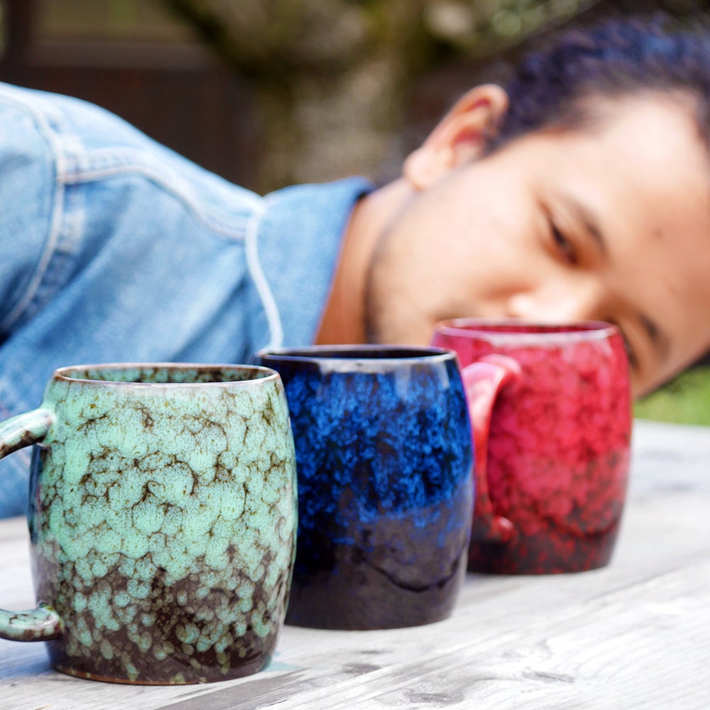 Handcrafted Mug Keeps Ceramic Heat With Reactive Enamels, Tea Cup and ...
