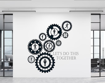 Teamwork Decal Teamwork Wall Decal Teamwork Wall Sticker Teamwork Wall ...
