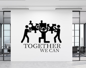 Teamwork Decal Teamwork Wall Decal Teamwork Wall Sticker Teamwork Wall ...