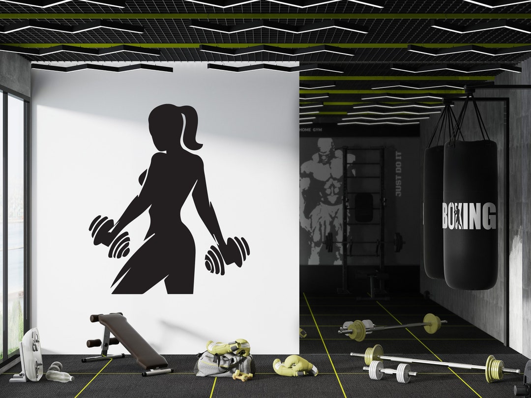 Gym Decal Gym Wall Decal Gym Wall Sticker Gym Wall Art Home Decor Wall ...