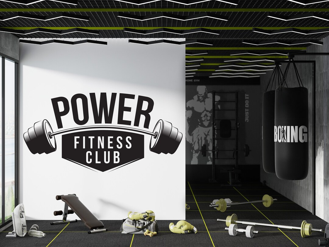 Gym Wall Sticker Gym Wall Decal Sport Wall Decor Custom Decals Wall Art ...