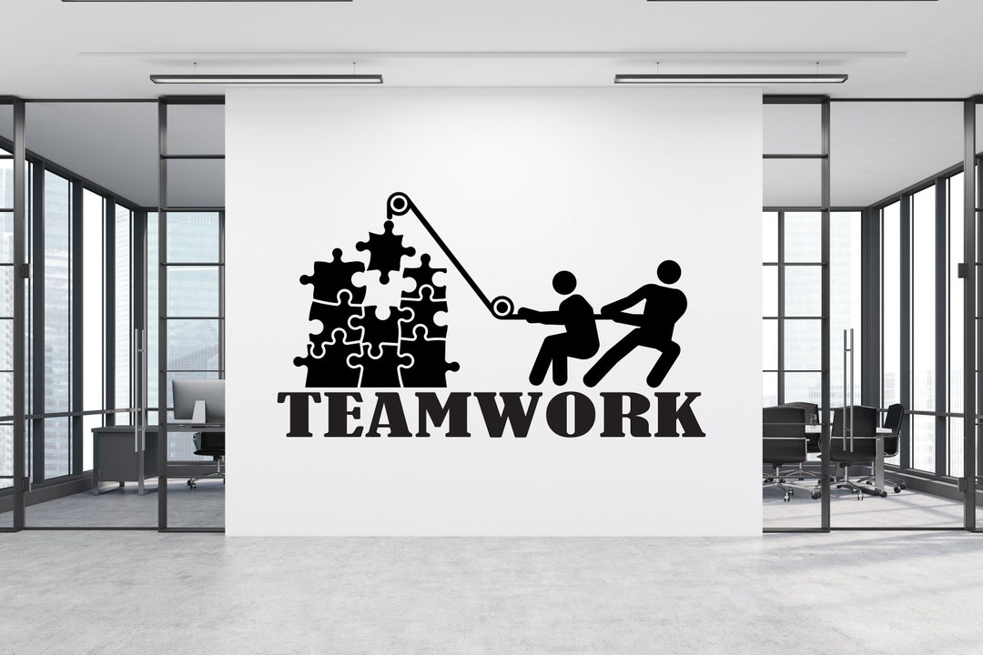Teamwork Decal Teamwork Wall Decal Teamwork Wall Sticker Teamwork Wall ...