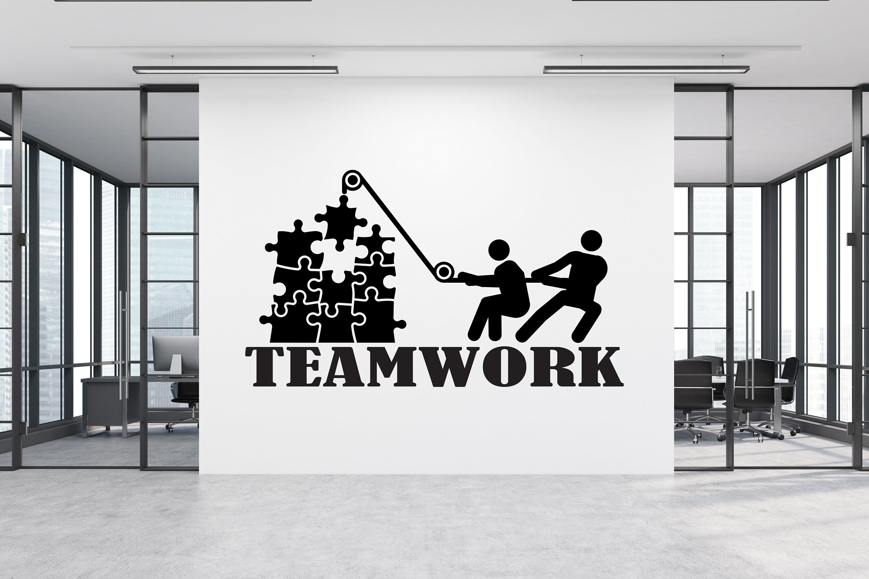 Teamwork Decal Teamwork Wall Decal Teamwork Wall Sticker Teamwork Wall ...