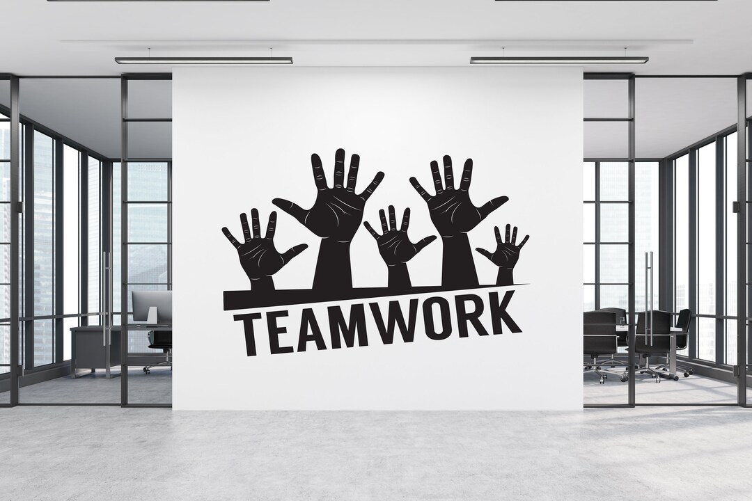 Teamwork Decal Teamwork Wall Decal Teamwork Wall Sticker Teamwork Wall ...