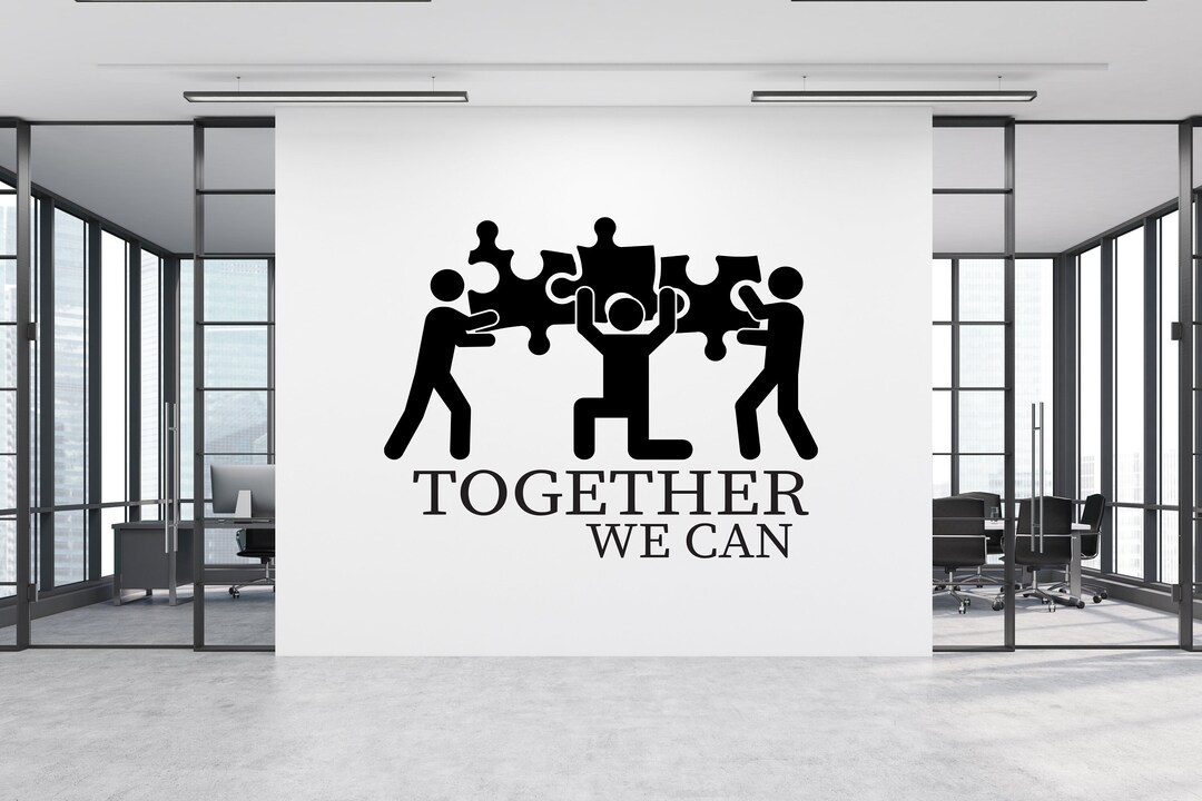Teamwork Decal Teamwork Wall Decal Teamwork Wall Sticker Teamwork Wall ...