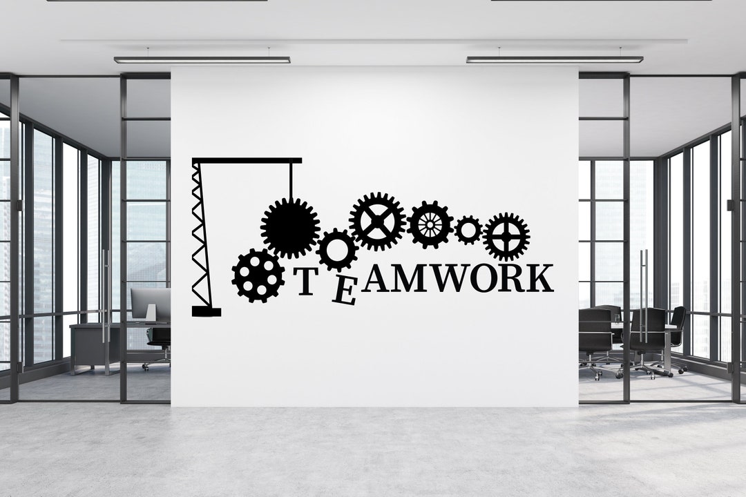 Teamwork Decal Teamwork Wall Decal Teamwork Wall Sticker Teamwork Wall ...