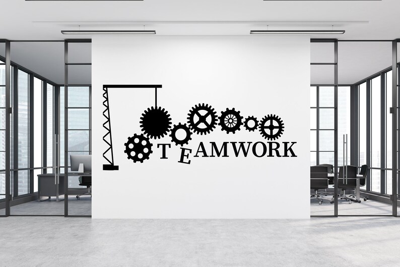 Teamwork Decal Teamwork Wall Decal Teamwork Wall Sticker Teamwork Wall ...