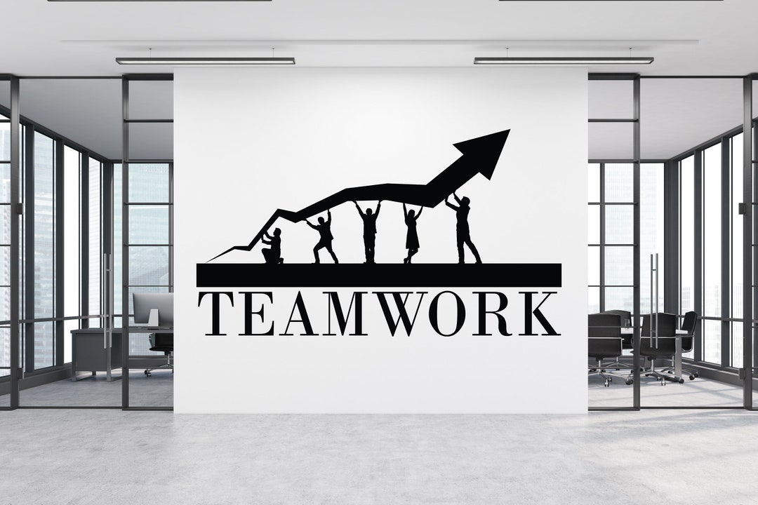 Teamwork Decal Teamwork Wall Decal Teamwork Wall Sticker Teamwork Wall ...
