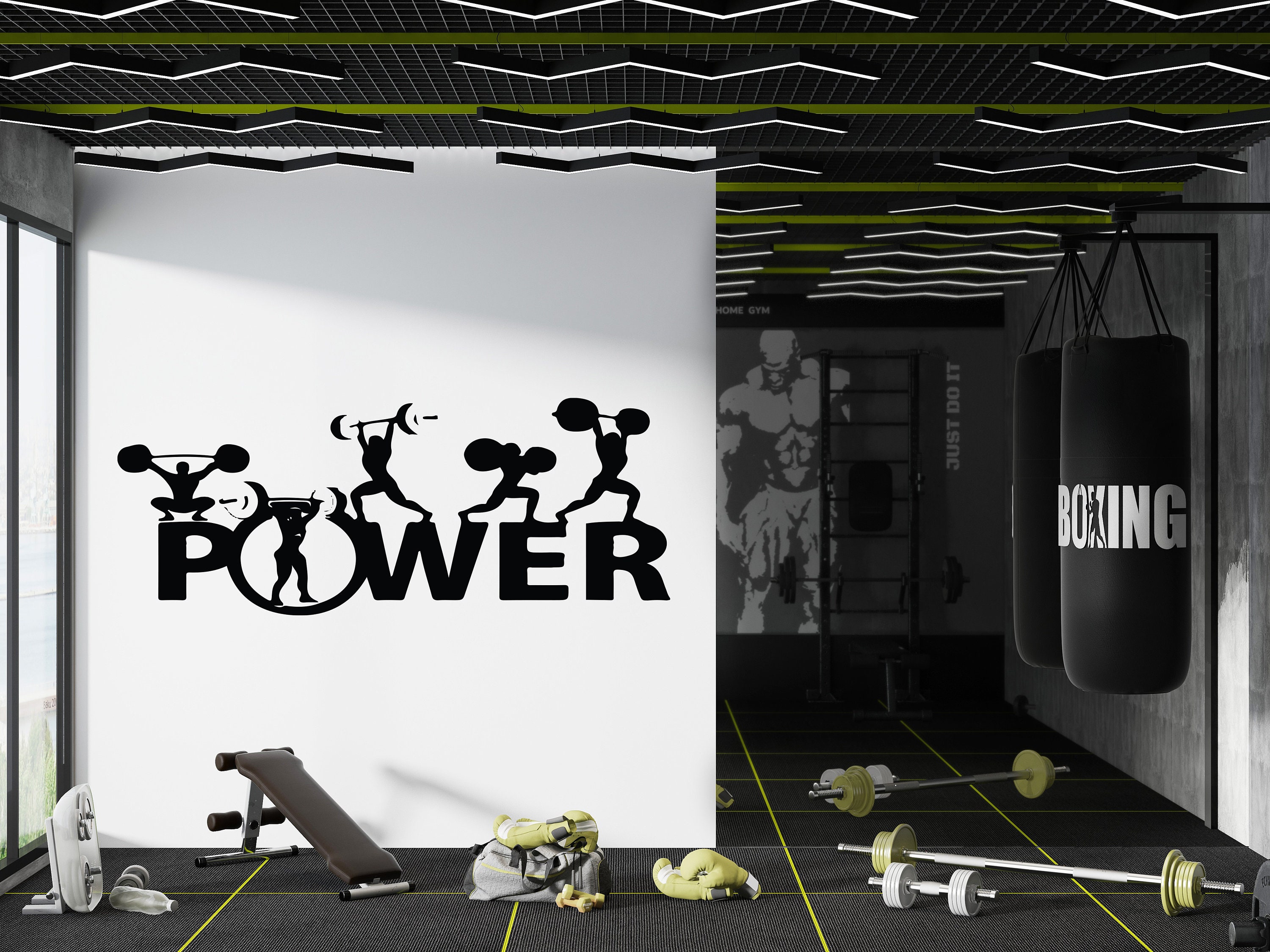 Gym Decal Gym Wall Decal Gym Wall Sticker Gym Wall Art Home Decor Wall ...