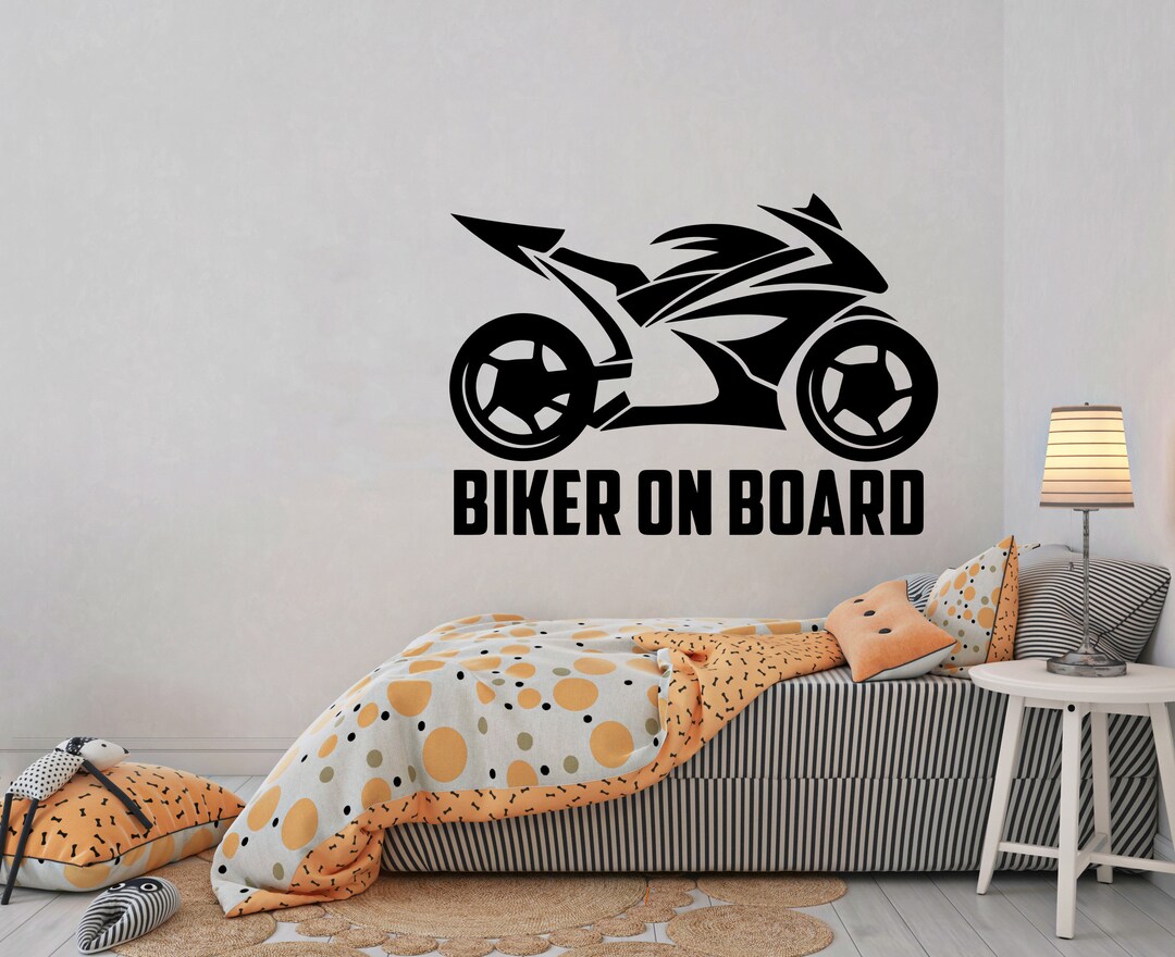 Motorcycle Decal Motorcycle Wall Decal Motorcycle Wall Sticker ...