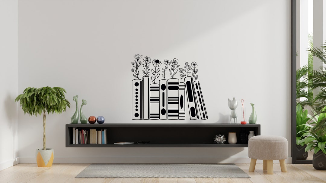 Book Decal Book Wall Decal Book Wall Sticker Book Wall Art Home Decor ...