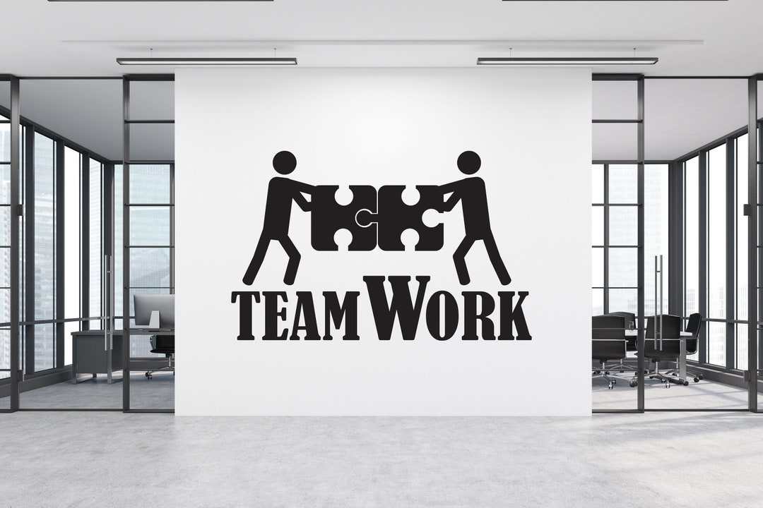 Teamwork Decal Teamwork Wall Decal Teamwork Wall Sticker Teamwork Wall ...