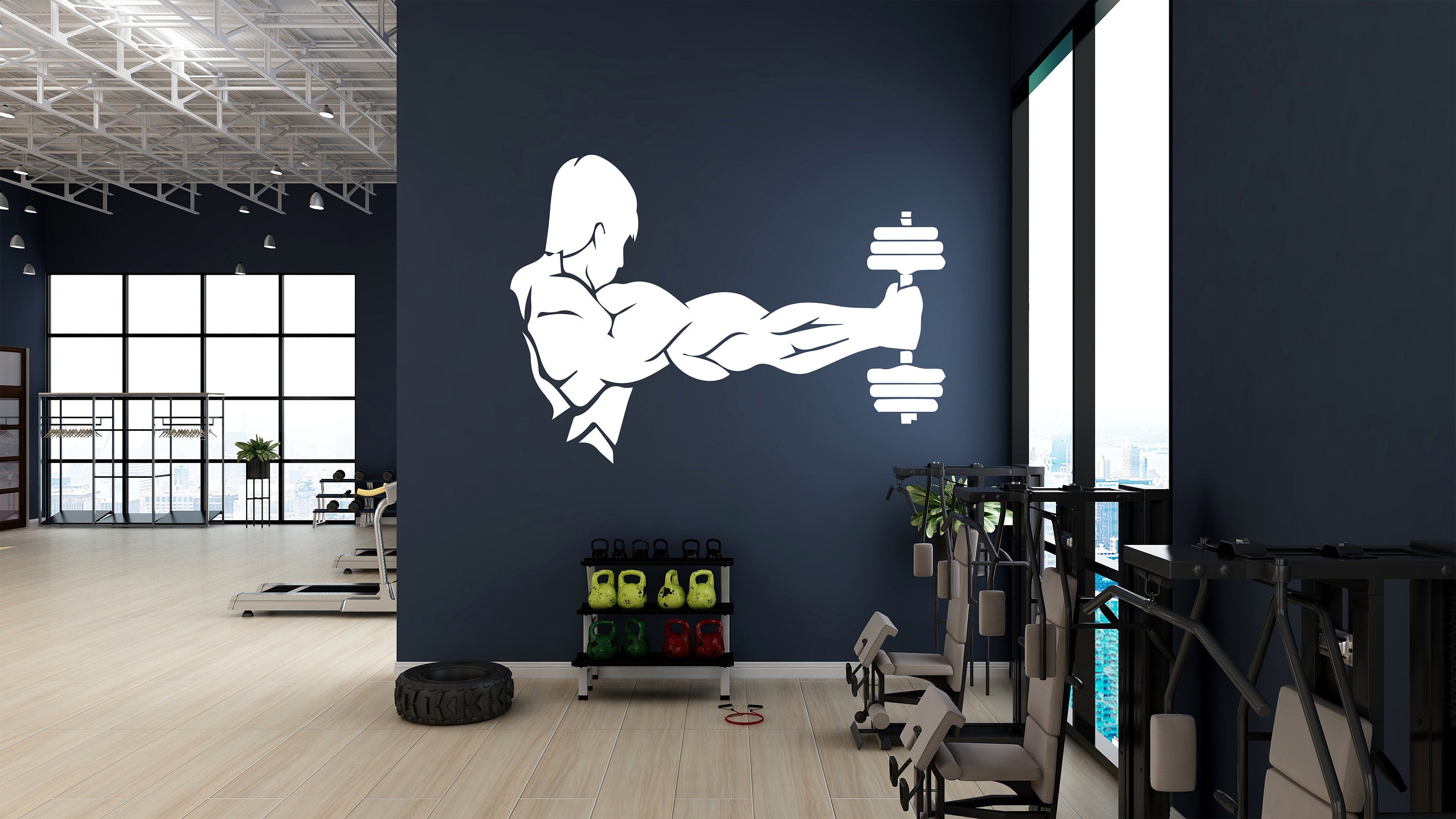 Gym Decal Gym Wall Decal Gym Wall Sticker Gym Wall Art Home Decor Wall