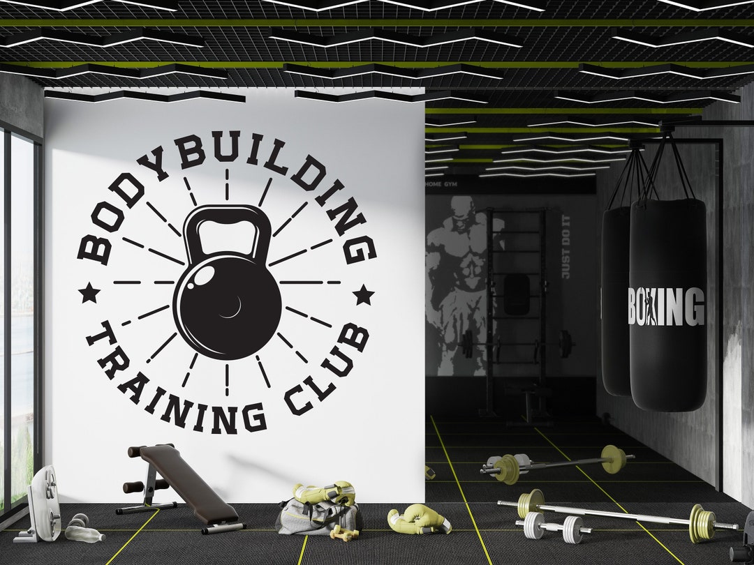 Gym Wall Sticker Gym Wall Decal Sport Wall Decor Custom Decals Wall Art ...