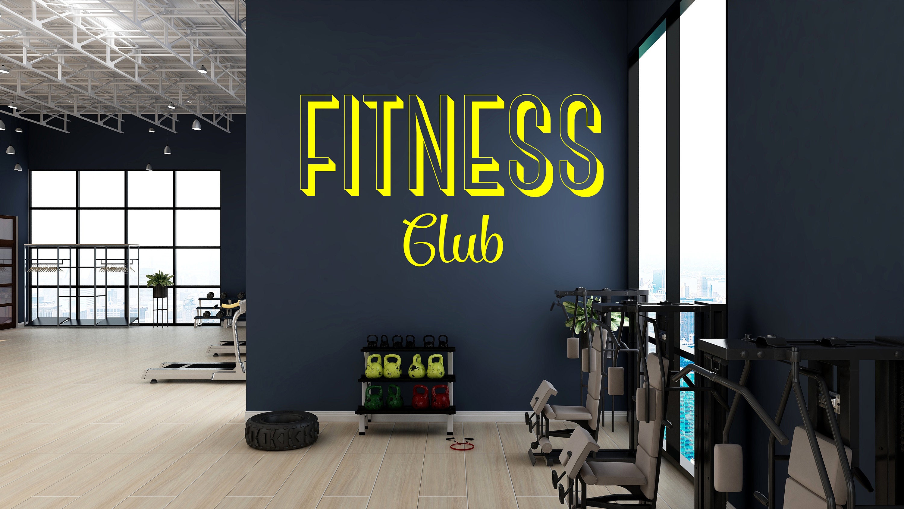 Gym Wall Sticker Gym Wall Decal Sport Wall Decor Custom Decals - Etsy