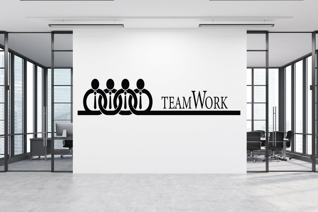 Teamwork Decal Teamwork Wall Decal Teamwork Wall Sticker Teamwork Wall ...