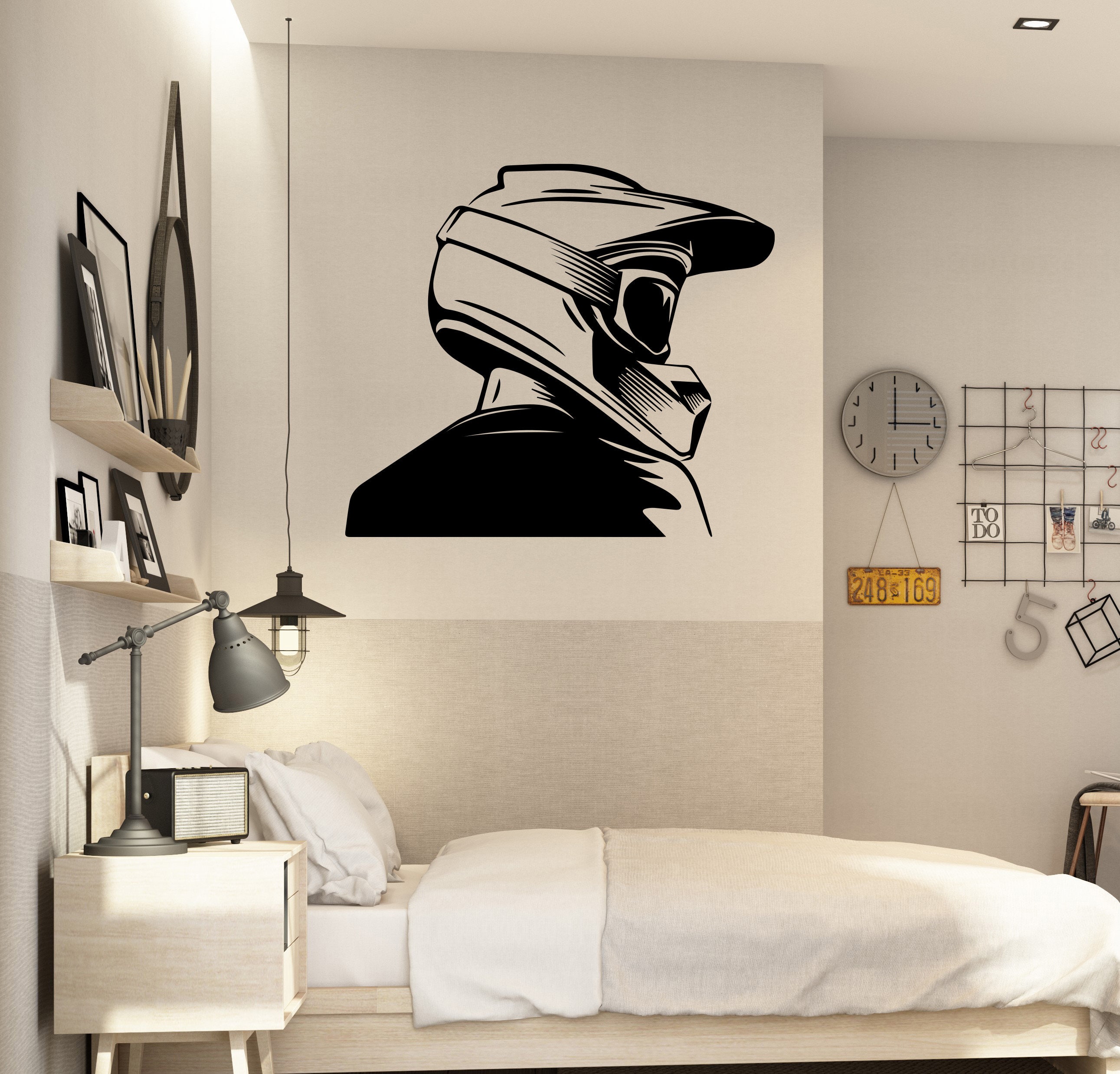 Motorcycle Decal Motorcycle Wall Decal Motorcycle Wall Sticker ...