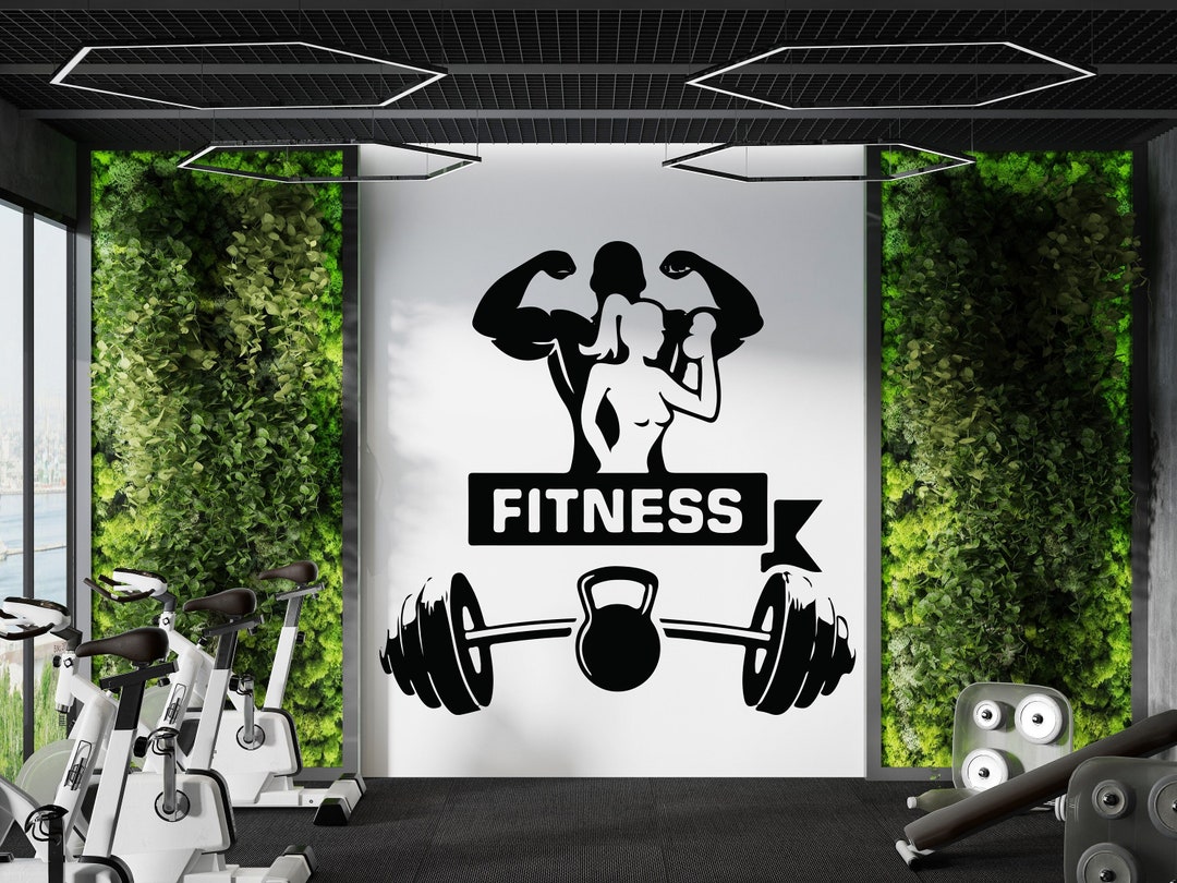 Gym Decal Gym Wall Decal Gym Wall Sticker Gym Wall Art Home Decor Wall ...