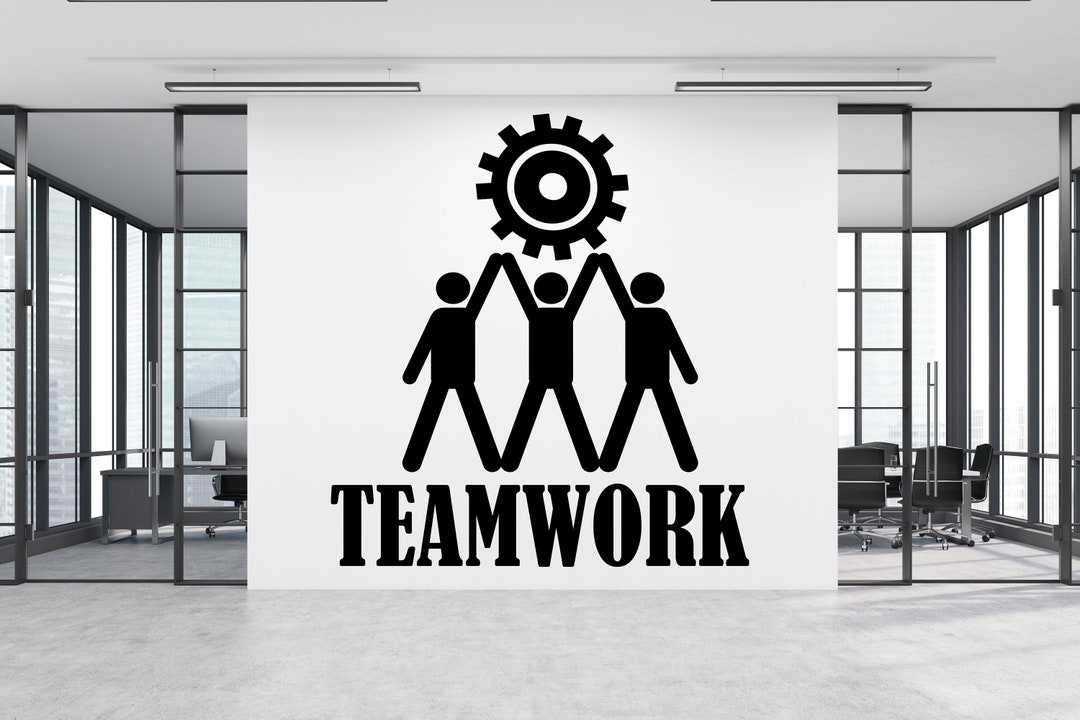 Teamwork Decal Teamwork Wall Decal Teamwork Wall Sticker Teamwork Wall ...