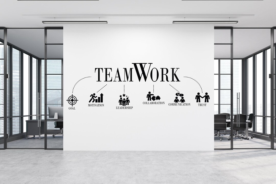 Teamwork Decal Teamwork Wall Decal Teamwork Wall Sticker Teamwork Wall ...