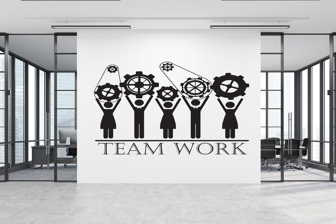Teamwork Decal Teamwork Wall Decal Teamwork Wall Sticker Teamwork Wall ...