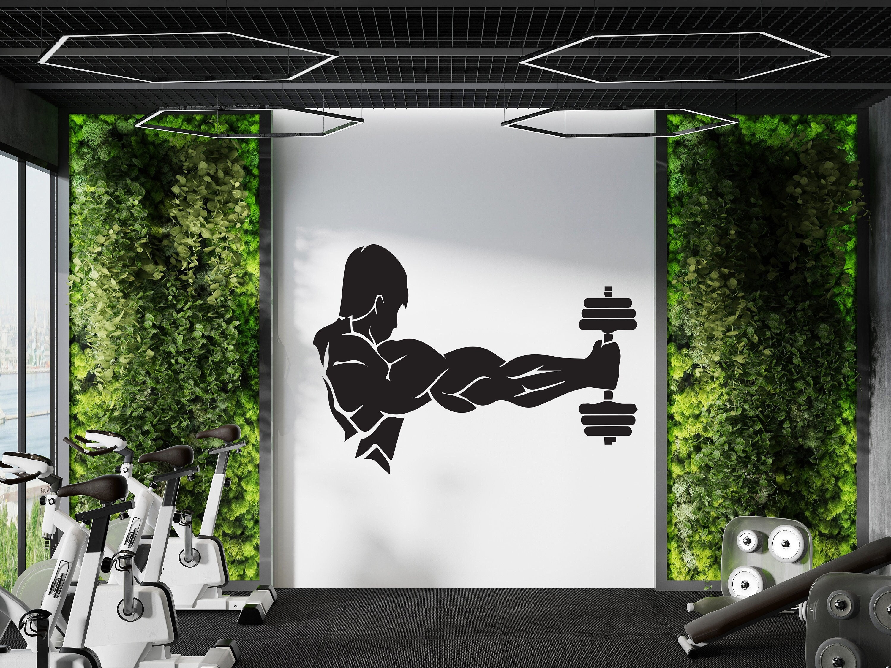 Gym Decal Gym Wall Decal Gym Wall Sticker Gym Wall Art Home Decor Wall ...