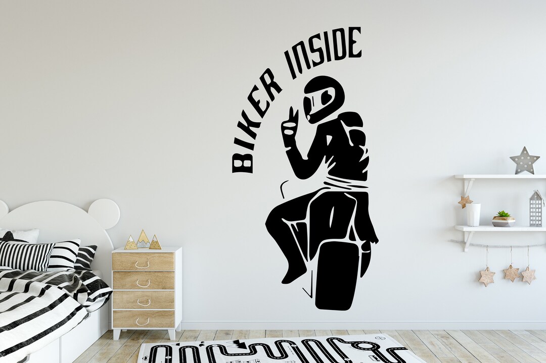 Motorcycle Decal Motorcycle Wall Decal Motorcycle Wall Sticker ...